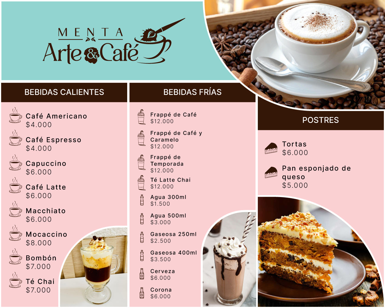 MENU MENTA ARTE Y CAFÉ – Menta Moda